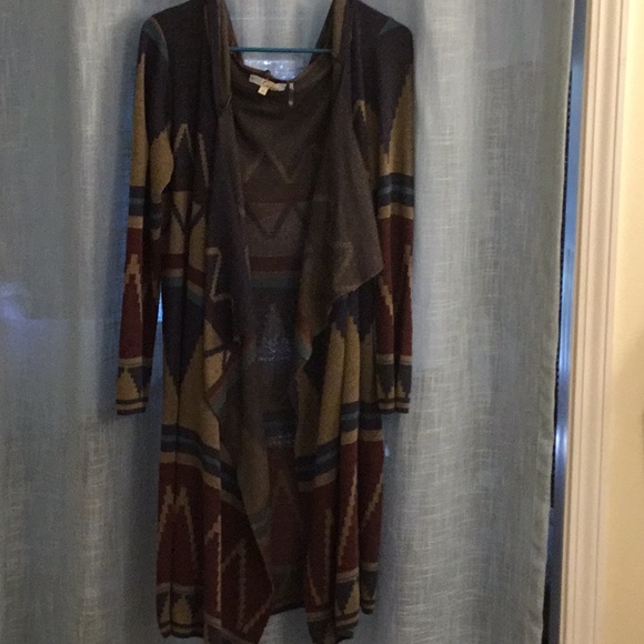 Cecico | Sweaters | Cecico Southwest Aztec Hooded Duster Large | Poshmark